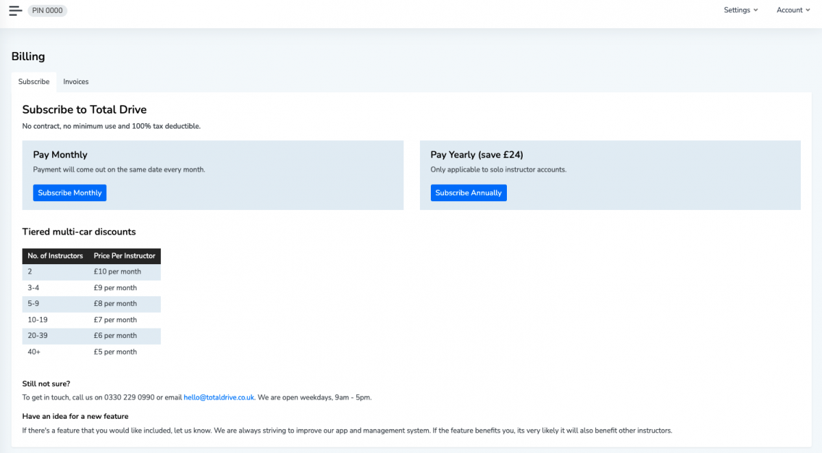 Subscribing to Total Drive after your free trial - Total Drive