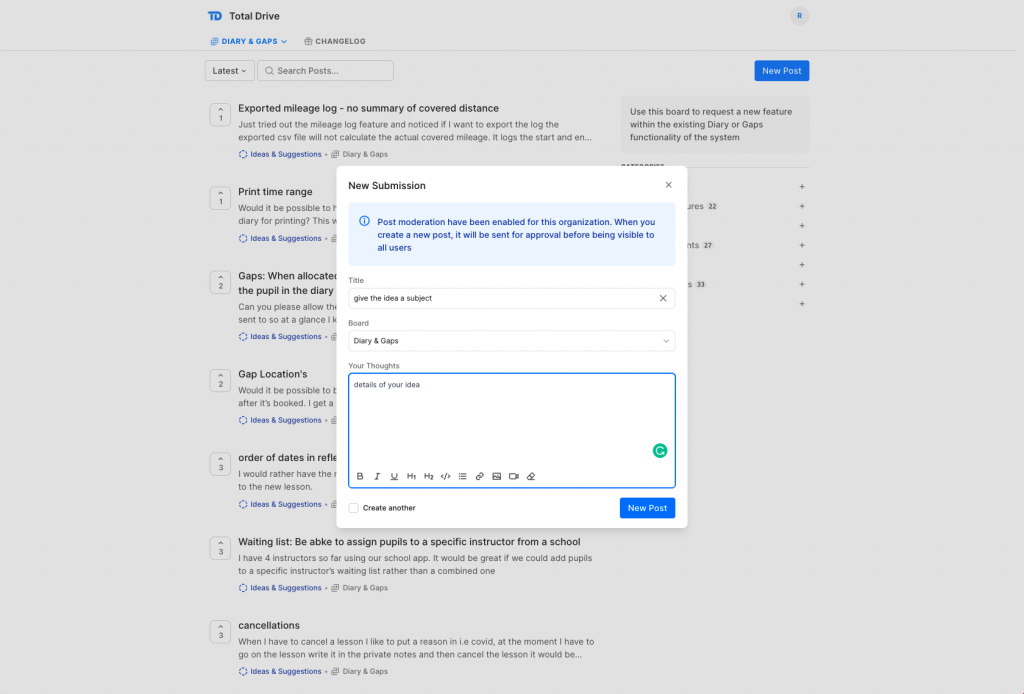Suggesting New Features - Total Drive