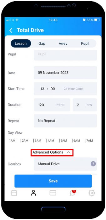 Adding a Lesson - Total Drive