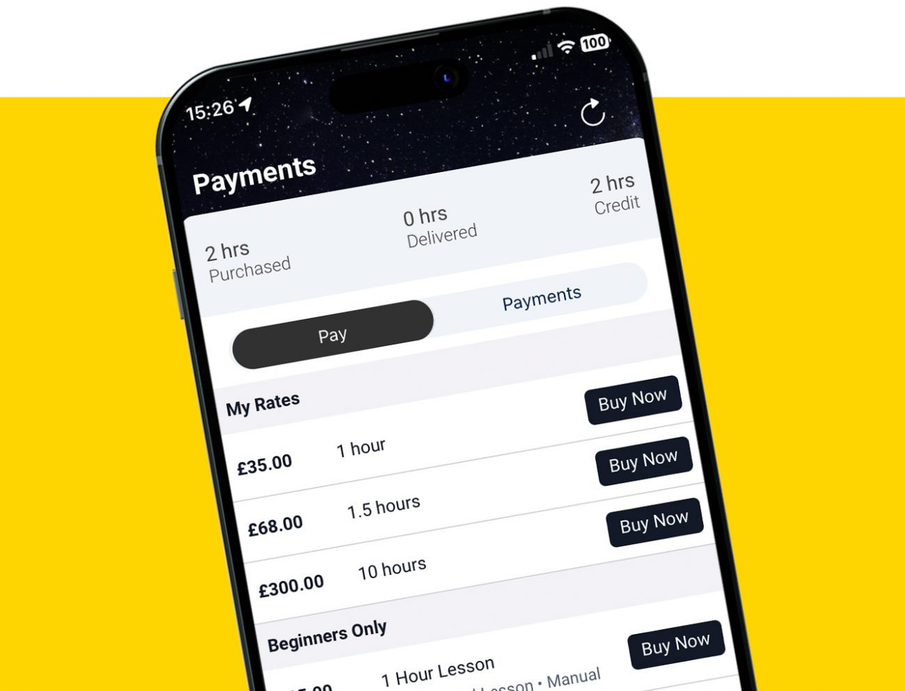 Driving Instuctor Lesson Payment Processing - Online Lesson Payments