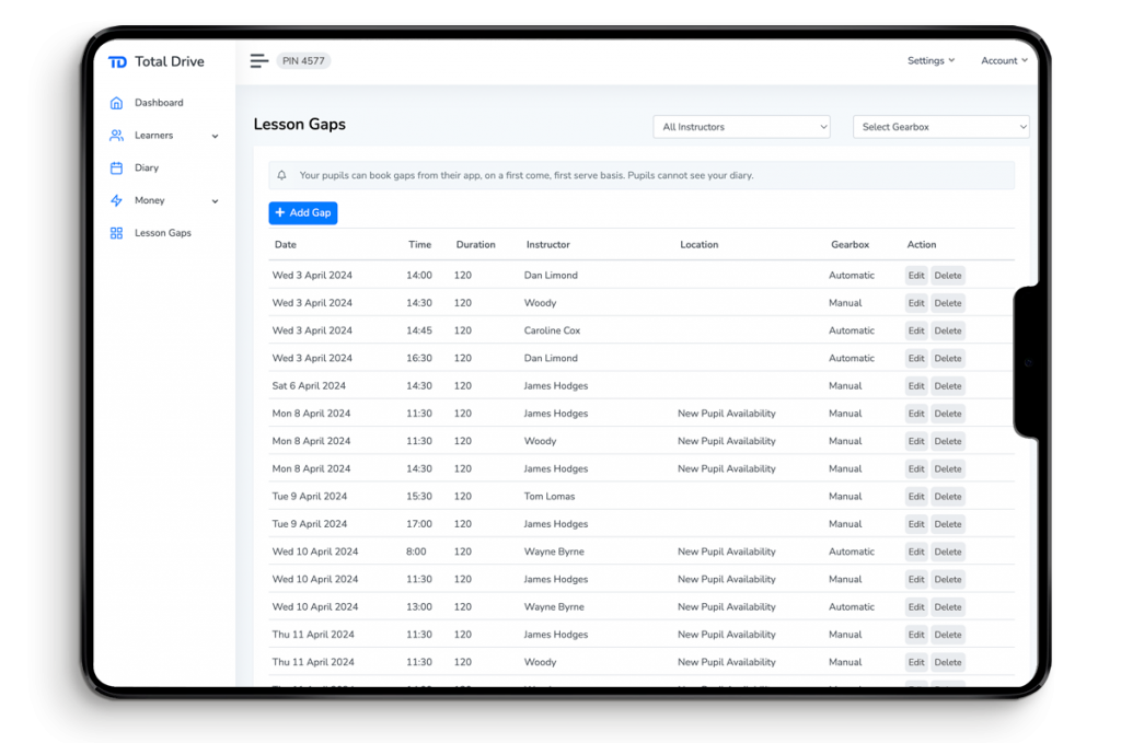 Driving School Management Software - Instructor Management Software