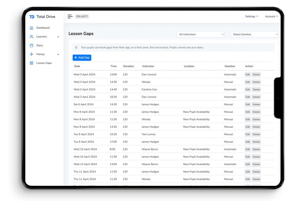 Driving School Management Software - Instructor Management Software