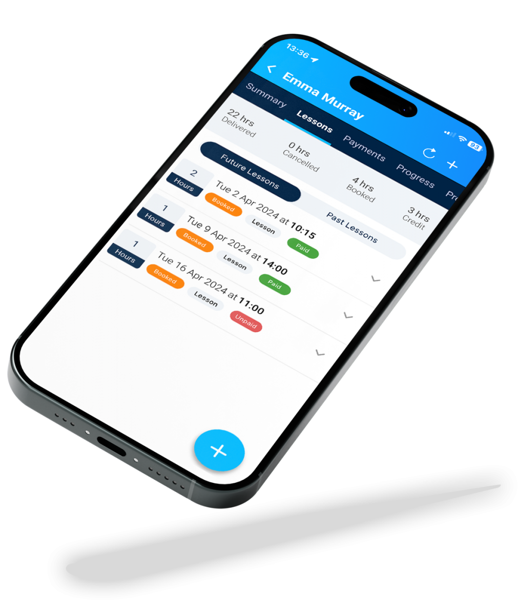 Driving Instructor App | Diary | Driving School App Software - Total Drive